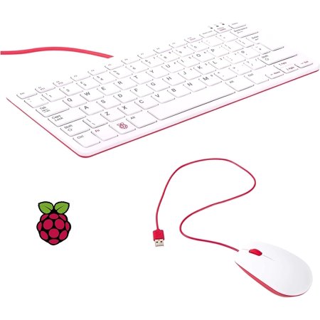 Official Raspberry Pi Keyboard & Hub and Mouse Combo with Logo Sticker ...