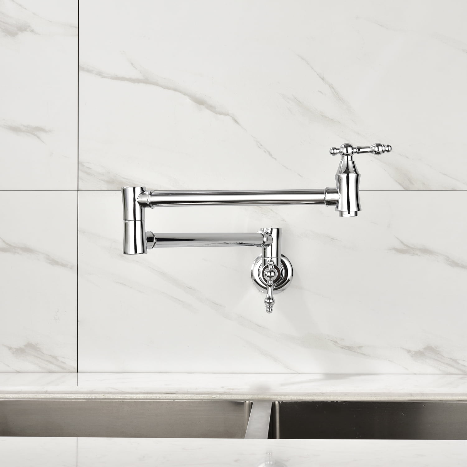 Folding faucet Pot Filler Faucet Wall Mount - Walmart.com