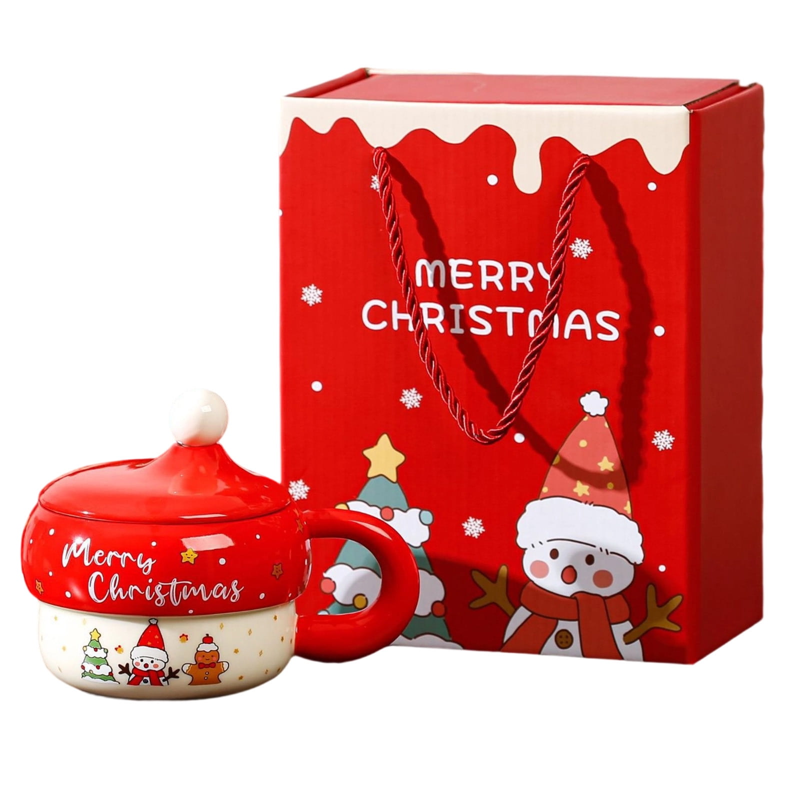 asddcavvf Tasse en Céramique Dessin Animé Père Noël Tasse Festive pour ...