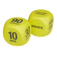 Athletic Works Exercise Workout Dice, 6-Sided, Foam, 2 Count, Yellow ...