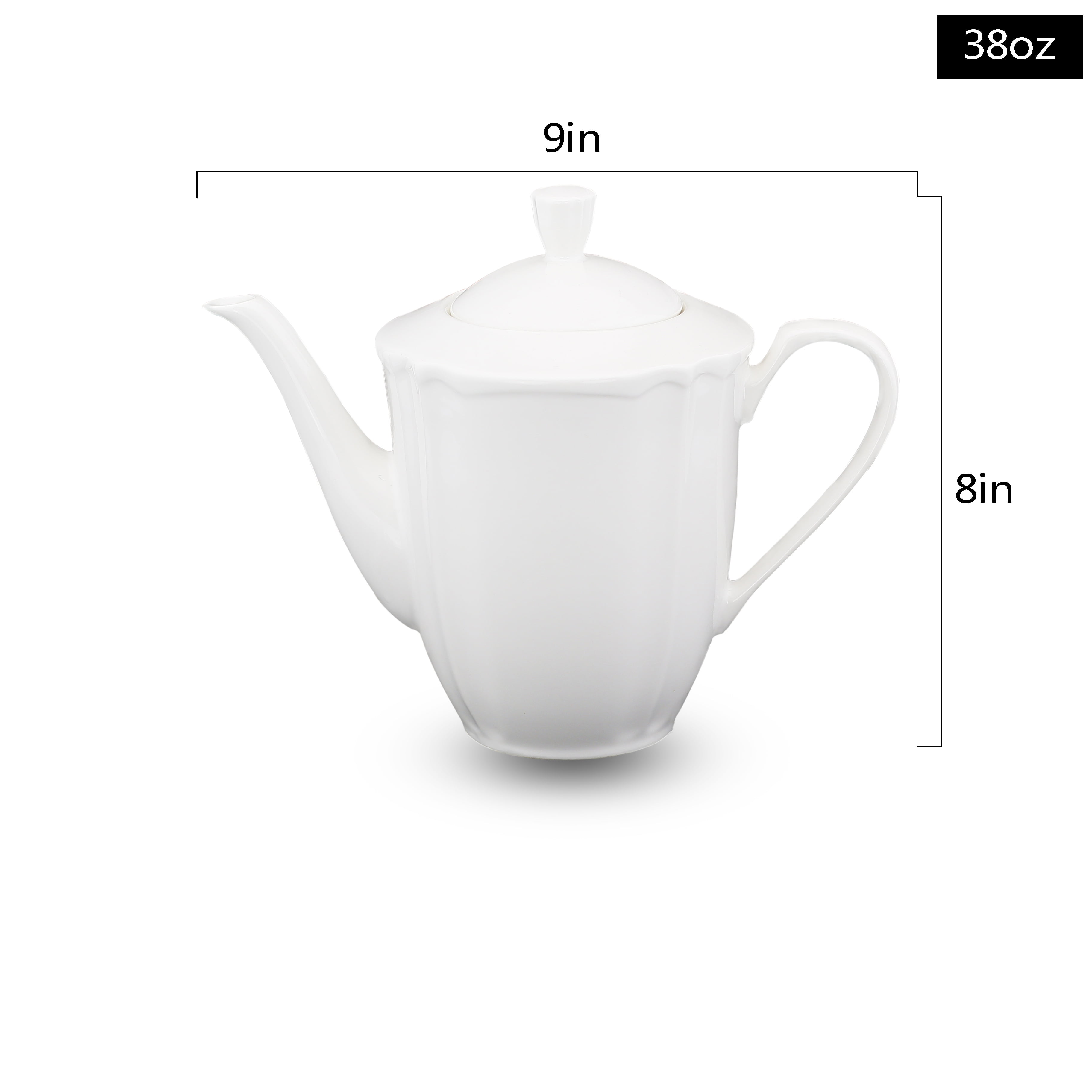 Tang White New Bone China Tea Pot (38 oz) - Walmart.com