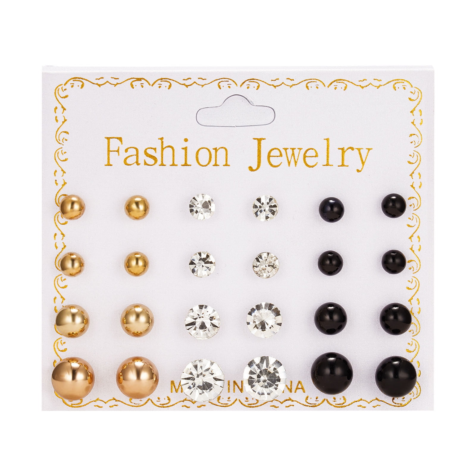 Click here for Wreesh New Paper Card Zircon Earrings All-Match 12... prices