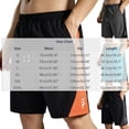 7" Mens Gym Shorts Elastic Drawstring Waist Color Block with Pocket ...