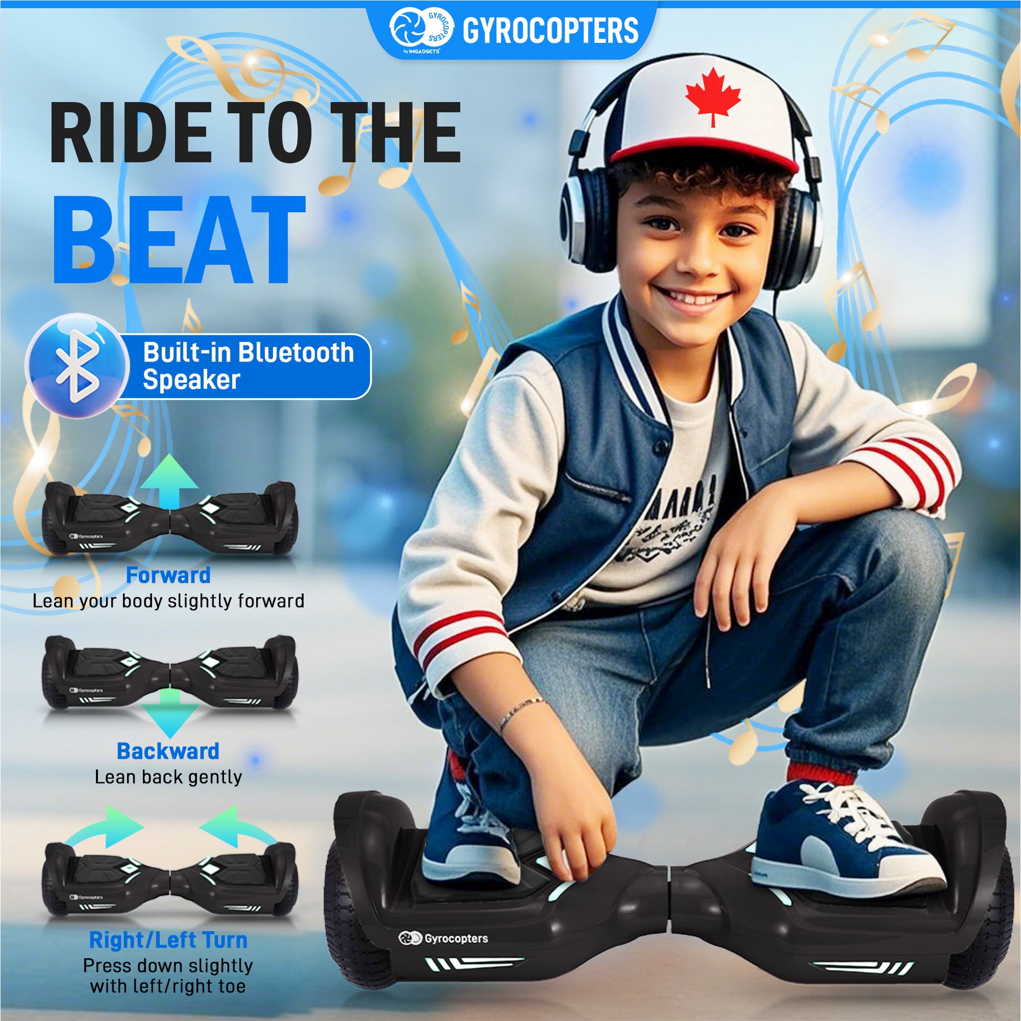Weight Limit Gyroor Hoverboard Offroad All Terrain Flashing LED Wheel ...