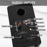 Prosonic 80W Bluetooth Bookshelf Speakers with Multiple Inputs & Remote ...