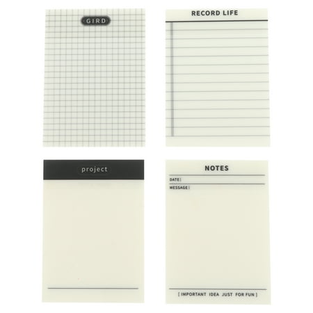 4Pcs Clear Memo Stickers Sticky Memo Notes Waterproof Memo Message ...