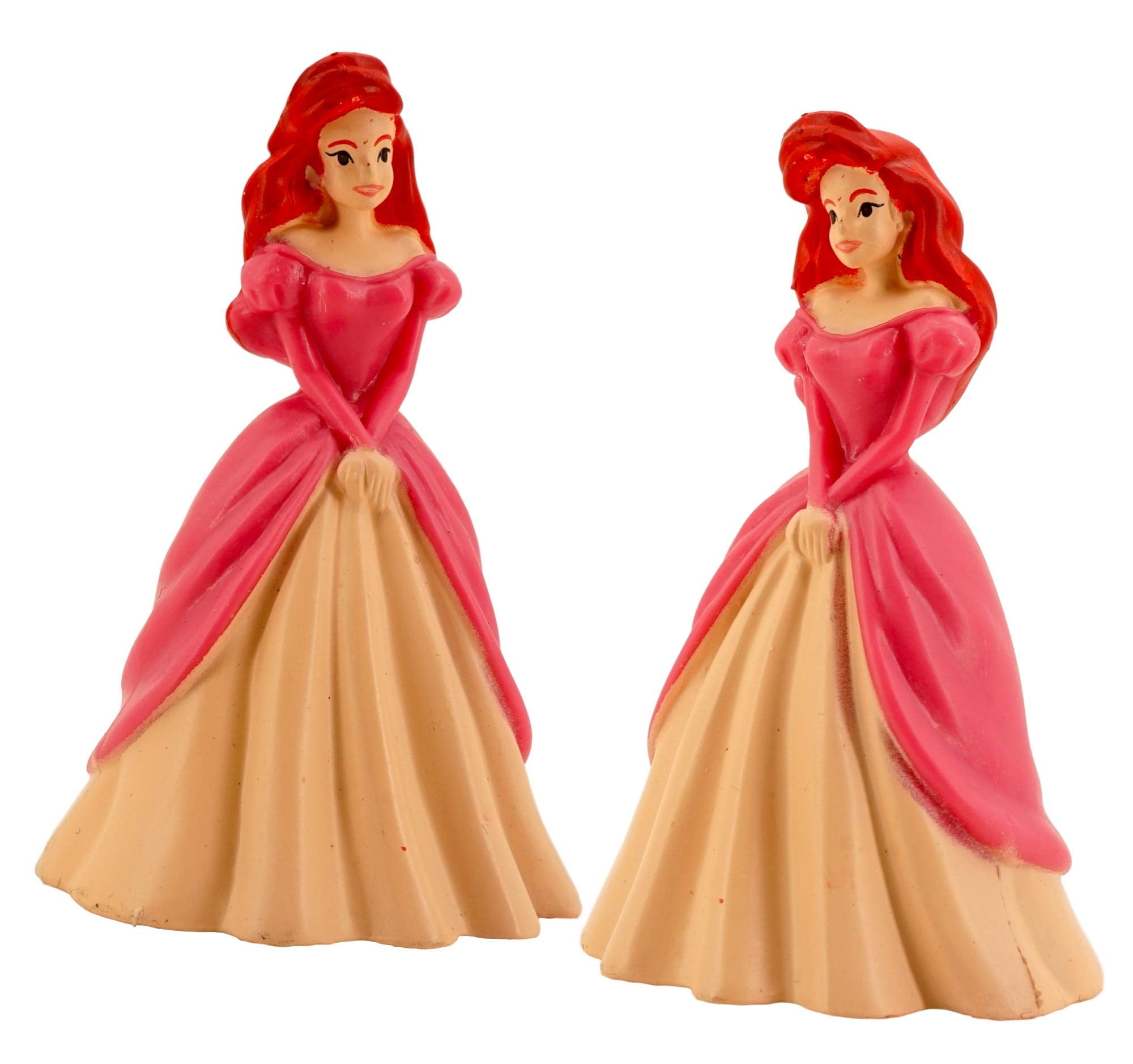 Ariel Figurine, Toy, Cake Topper (2 Pack, 3 in, Plastic Resin) Birthday ...