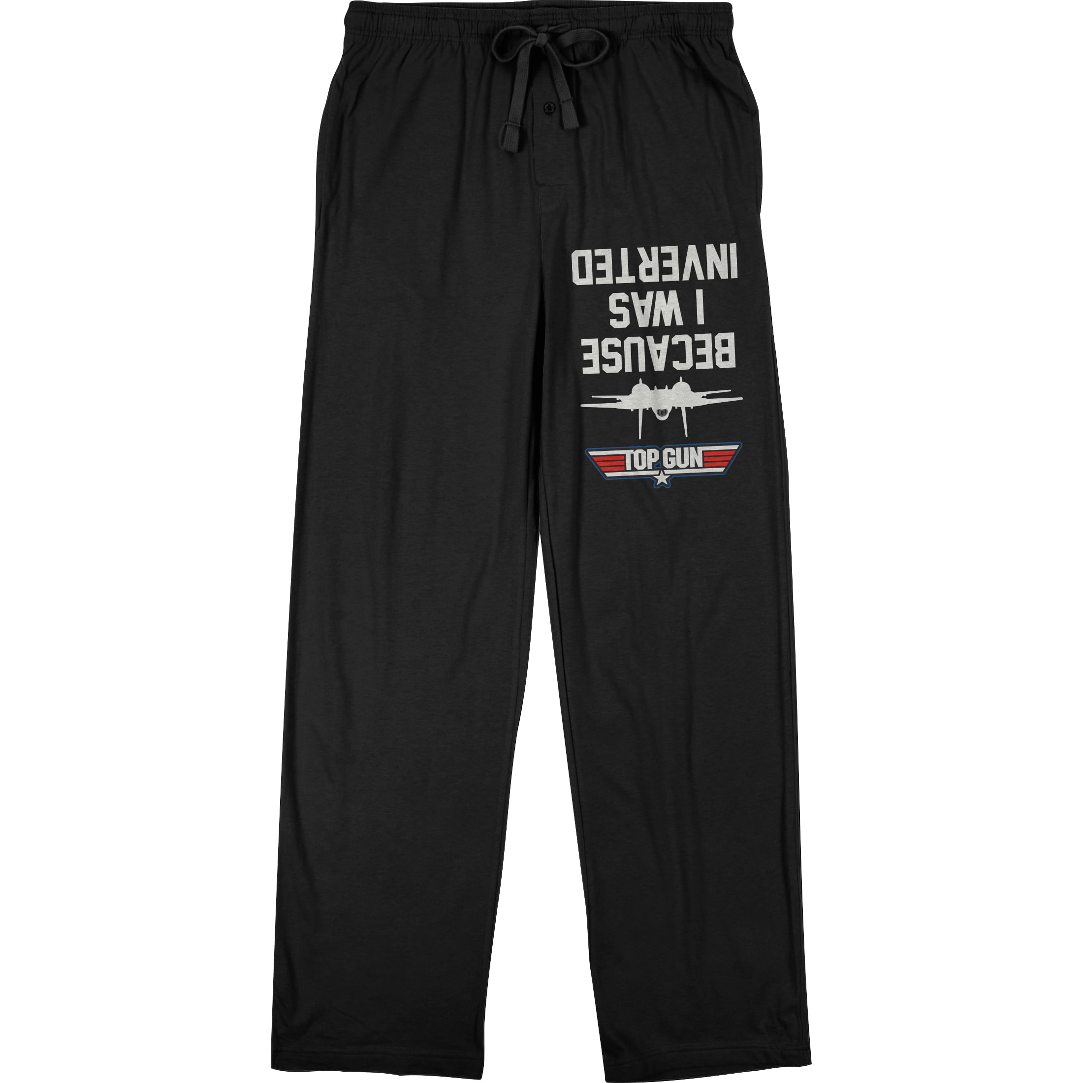 Top Gun Inverted Quote Men's Black Drawstring Sleep Pajama Pants-XXL ...