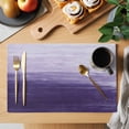 Abstract Ocean Cotton Linen Placemats Set of 4, Purple Gradient Oil ...