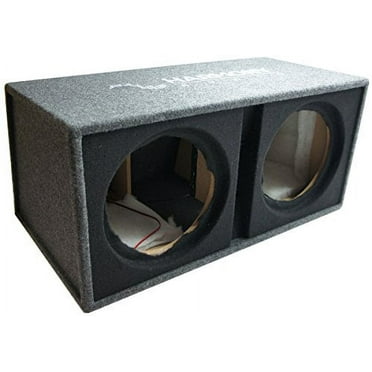 QPower QBOMB8V Dual 8 Inch Vented Port Subwoofer Sub Box with Bedliner ...