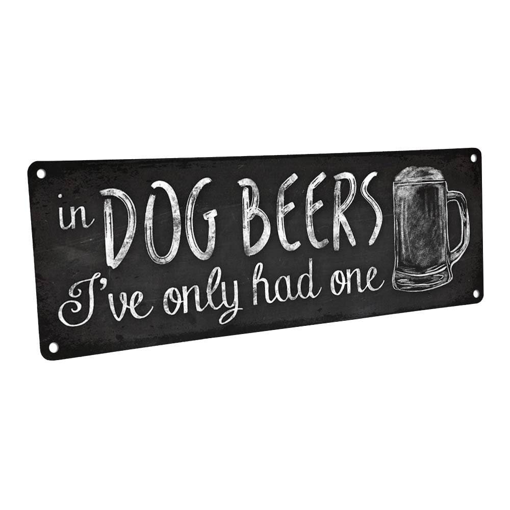 Black Chalk Look Do Beers 4"x12" Metal Sign, Wall Décor for Mancave ...