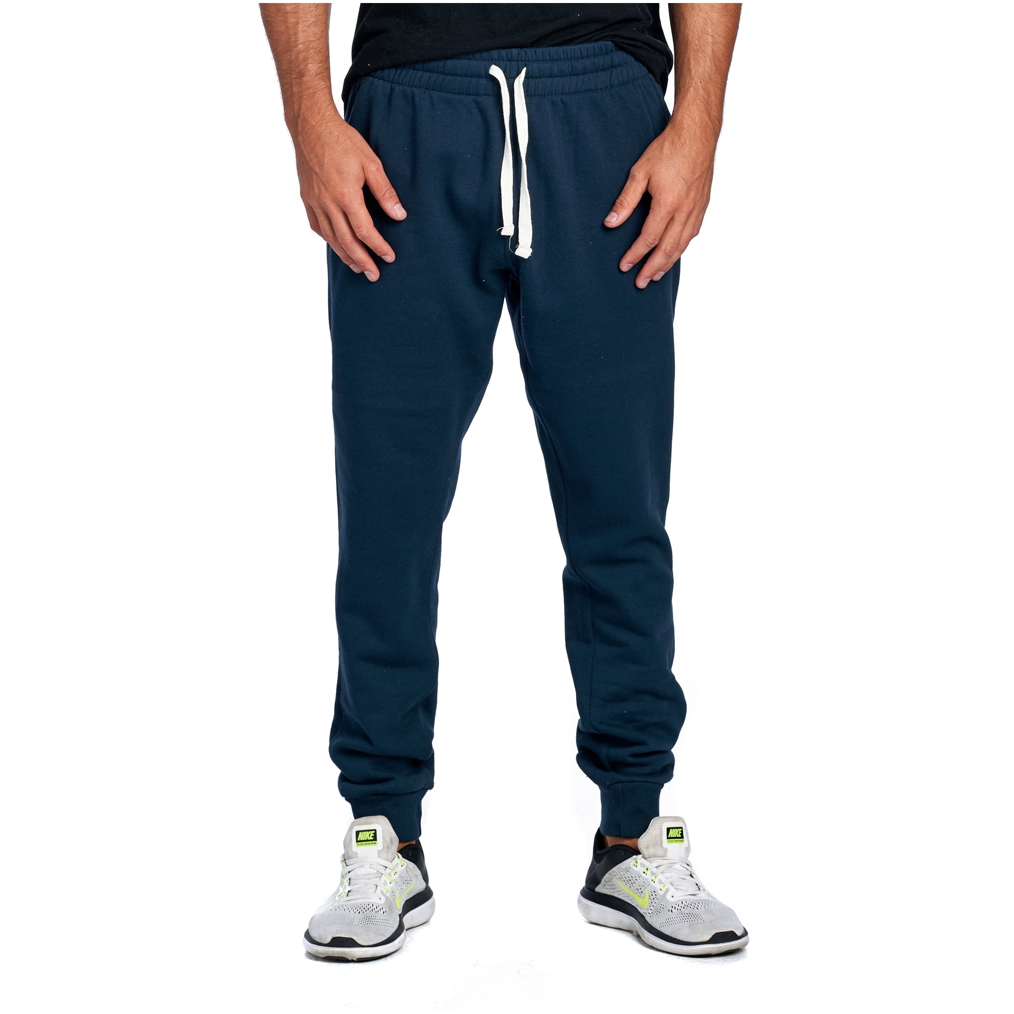 ProGo USA Men's Casual Joggers Sweatpants Basic Fleece Marled Jogger ...