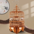 Bamboo Handmade Birdcage Round Chinese Style with Hooks for Hanging ...