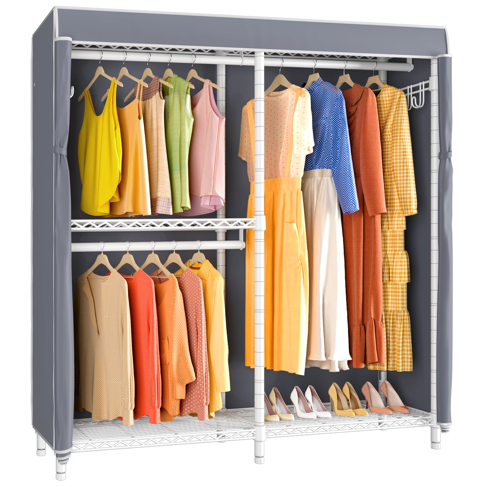 VIPEK V4C Garment Rack with Cover Heavy Duty Covered Clothes Rack ...