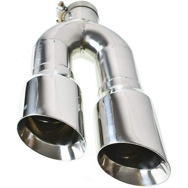 Dual Exhaust Tip 3 inch Inlet 4 inch Outlet Stainless Steel 16 inch ...