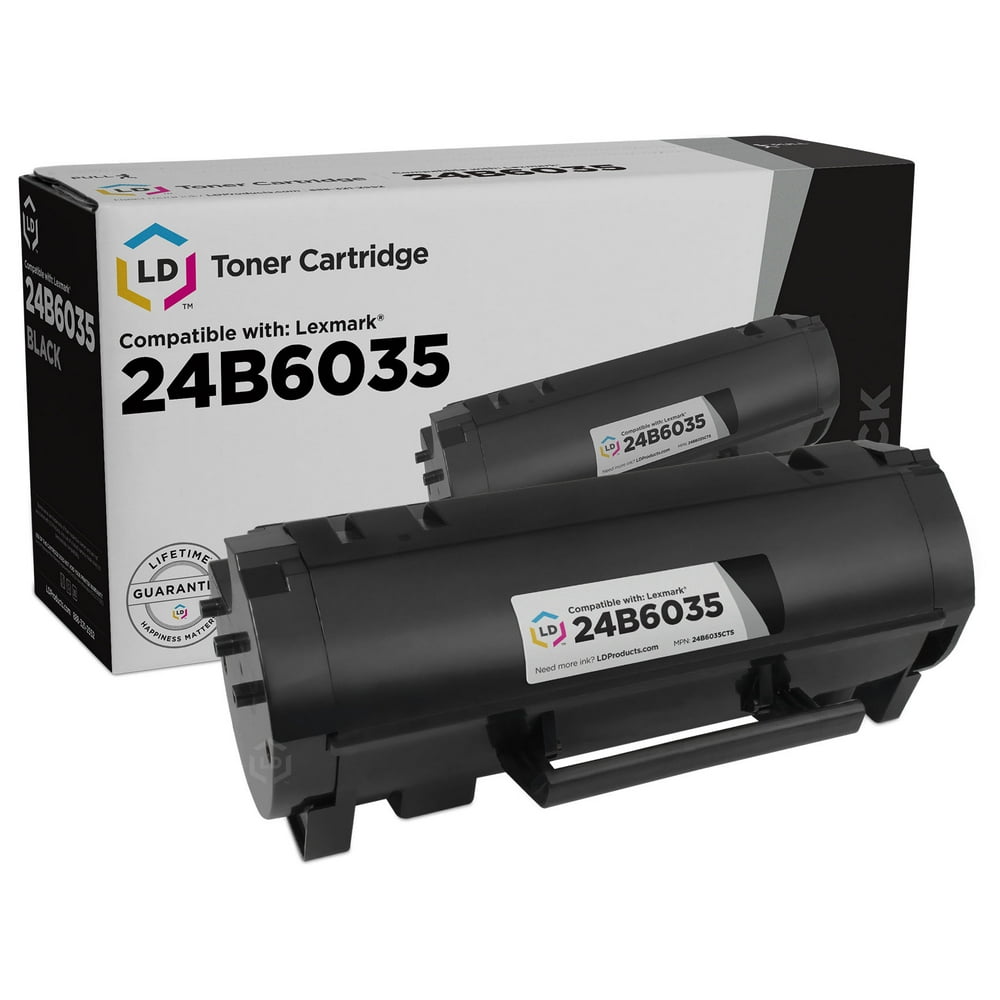 LD Compatible Replacement for Lexmark 24B6035 Black Toner Cartridge for ...