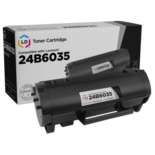 LD Compatible Replacement for Lexmark 24B6035 Black Toner Cartridge for ...