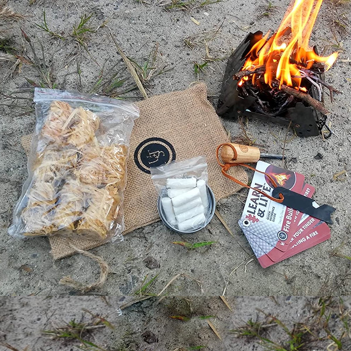 31pc UST Heritage Campfire Starter Kit Kindling Logs Tinder Instant ...