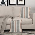 Black Orange Pillow Covers 16x16 Set of 2 Fall Colored Dot Striped ...