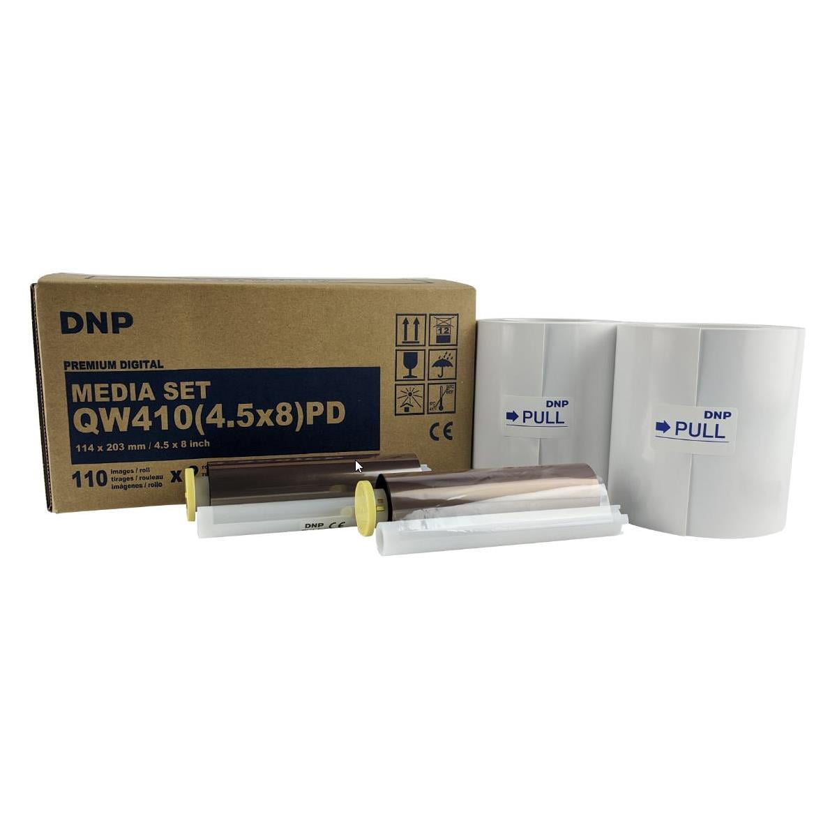 DNP Premium Digital Media for QW410 Printer, 4.5x8" Roll, 110 Prints ...