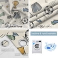 Beige Cartoon Sports Blackout Curtains for Bedroom/Living Room, Thermal ...