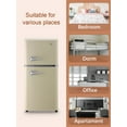 KRIB BLING Compact 3.5 Cu.ft Mini Fridge with Top Freezer, Ideal for Dorm, Office, Small Home ...