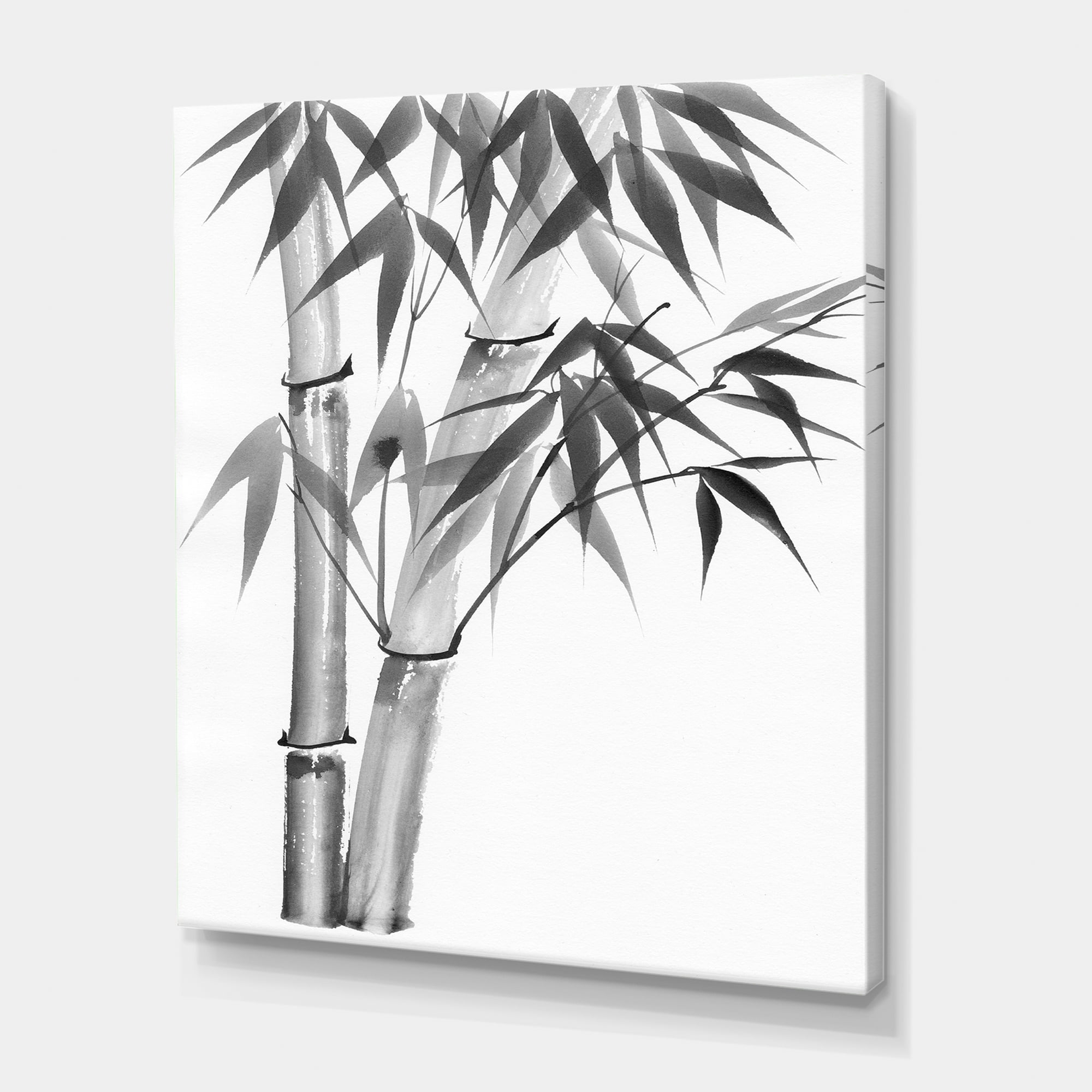 Bamboo Painting Black And White