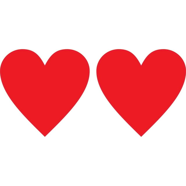 3in x 3in Red Heart Vinyl Stickers - Walmart.com