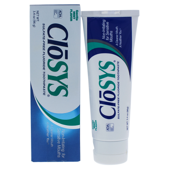 Sulfate-Free Fluoride Toothpaste - Gentle Mint by CloSYS For Unisex - 3 ...