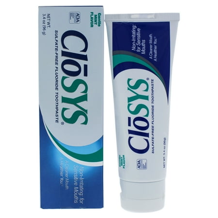 Sulfate-Free Fluoride Toothpaste - Gentle Mint by CloSYS For Unisex - 3 ...