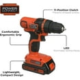 BLACK+DECKER 20V MAX Cordless Drill and Driver, 3/8 Inch, With LED Work ...