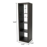 Better Homes & Gardens 4 Cube Vertical Storage Organizer, Tobacco Oak ...