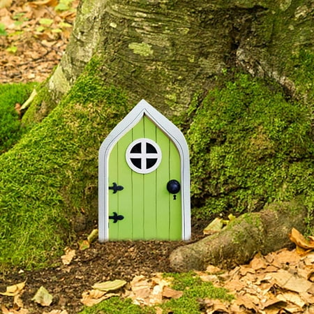 Miniature Fairy Gnome Home Door, Fairy Door for Tree Garden Fairy Door Fairies Sleeping Door ...