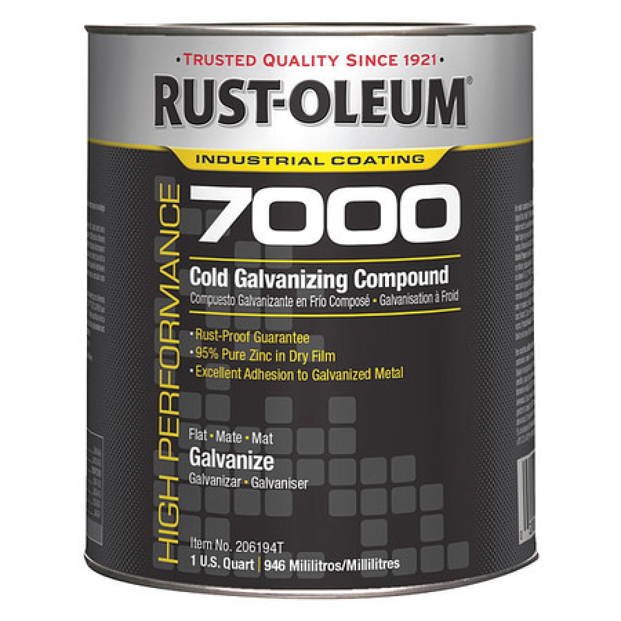 RUST-OLEUM 206194T 1 qt. Gray Solvent Galvanizing Compound - Walmart ...
