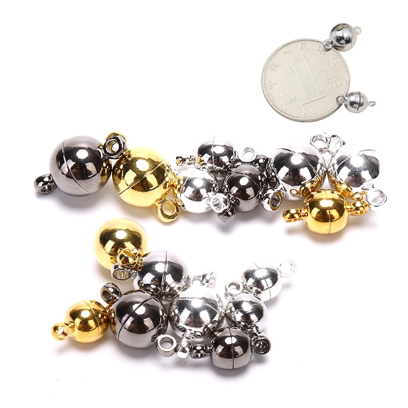 Racing Butterfly 10pcs Magnetic Lobster Clasps Buckle Hook Round Ball ...