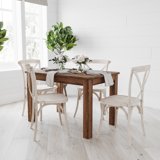 Jessamine 46" x 30" Rectangular Antique Rustic Solid Pine Farm Dining ...