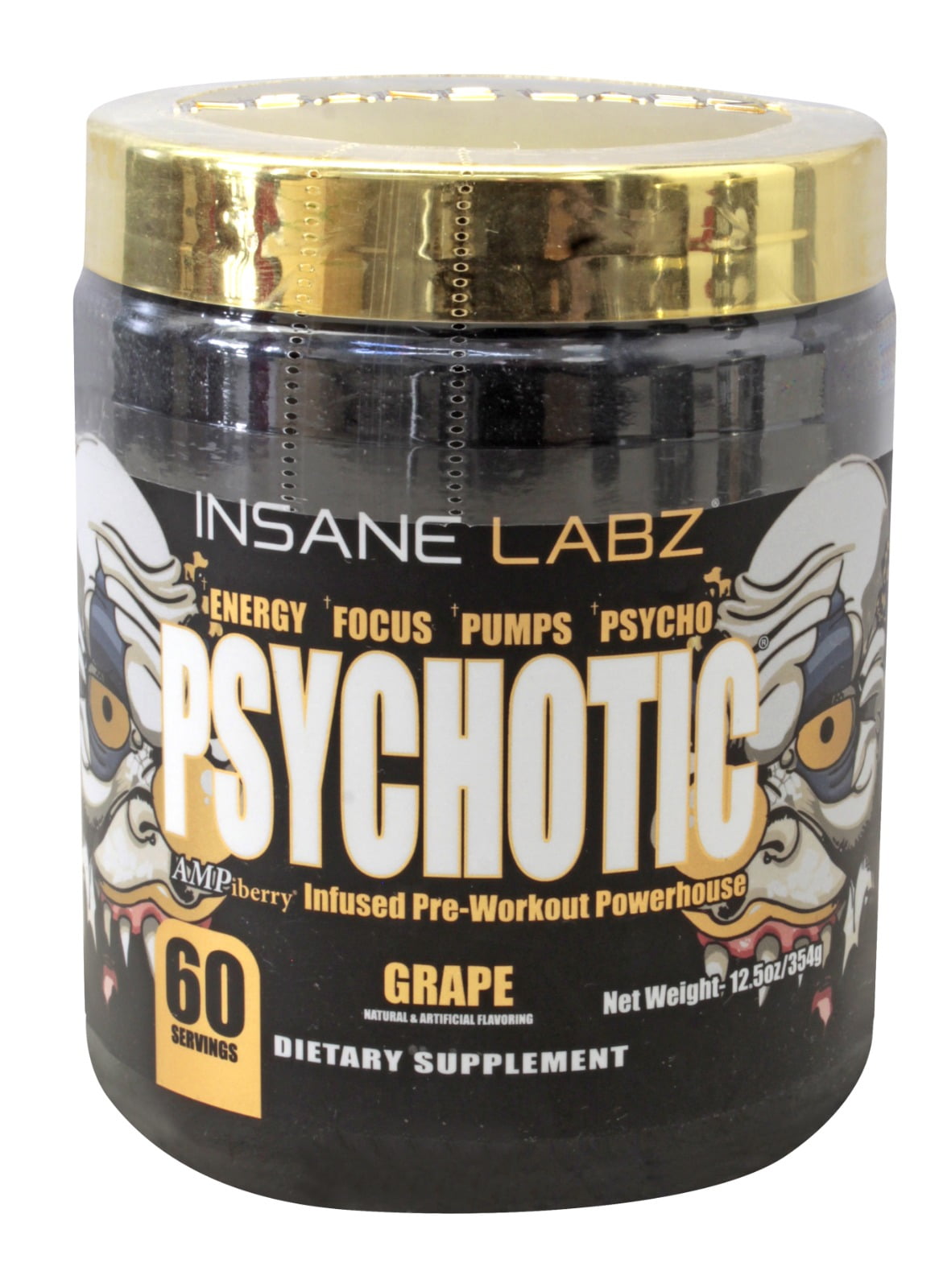 Psychotic Gold Sabor Grape 60 Servicios Pre Workout Insane Labz Psychotic, Pre entreno ...