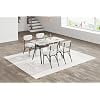 5 Piece Dining Table Set for 4, Rectangular Kitchen Table with 4 Boucle ...