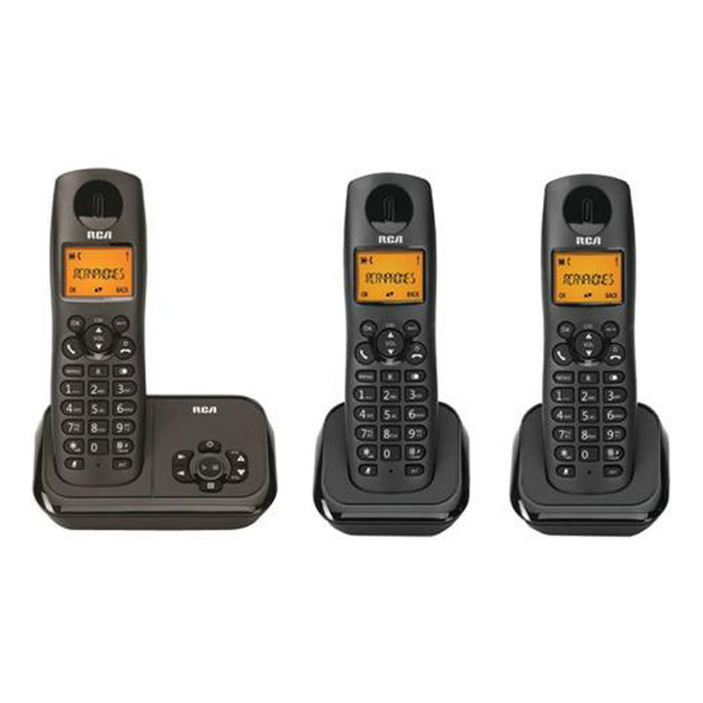 RCA 2162-3BKGA Element Series DECT 6.0 Cordless Phone with Caller ID ...