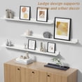 48 Inch Floating Shelves for Wall Set of 4, Large White Picture Ledge ...