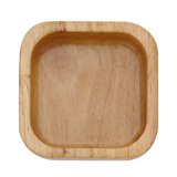 FRCOLOR Square Wooden Bowl Deep Wide Salad Fruit Dish Food Container ...
