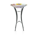 Alpine Corporation 18" Round Outdoor Birdbath Bowl Topper with Colorful ...