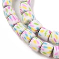 10 Strand Handmade Polymer Clay Beads Strand Column Magenta 6~7.5x5.5 ...