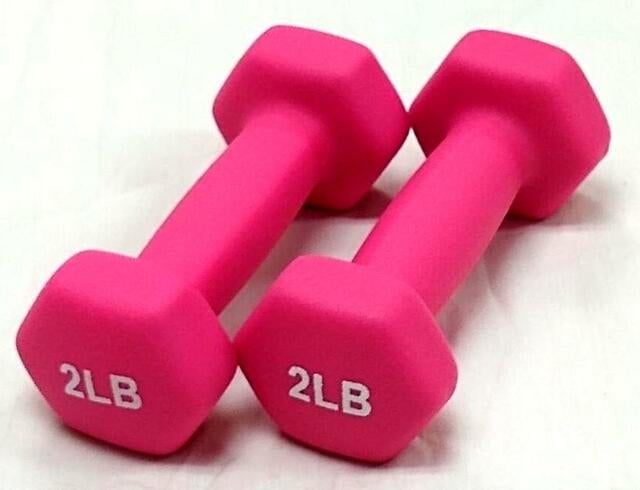 Neoprene 2LB Hex Dumbbell Hand Weights Set of 2 - Walmart.com - Walmart.com