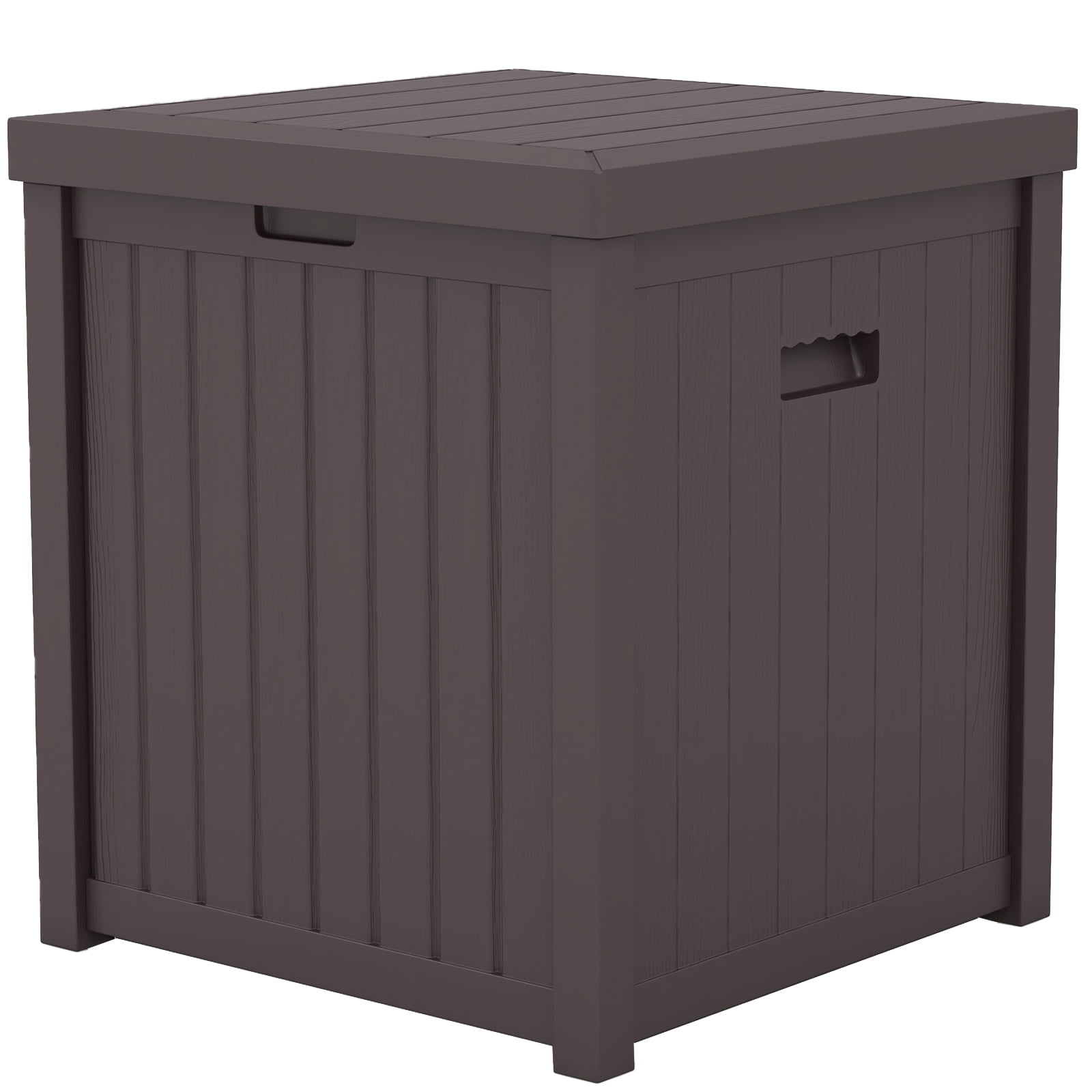 Patiowell 55 Gallon Resin Medium Deck Box in Brown, Outdoor Lightweight ...