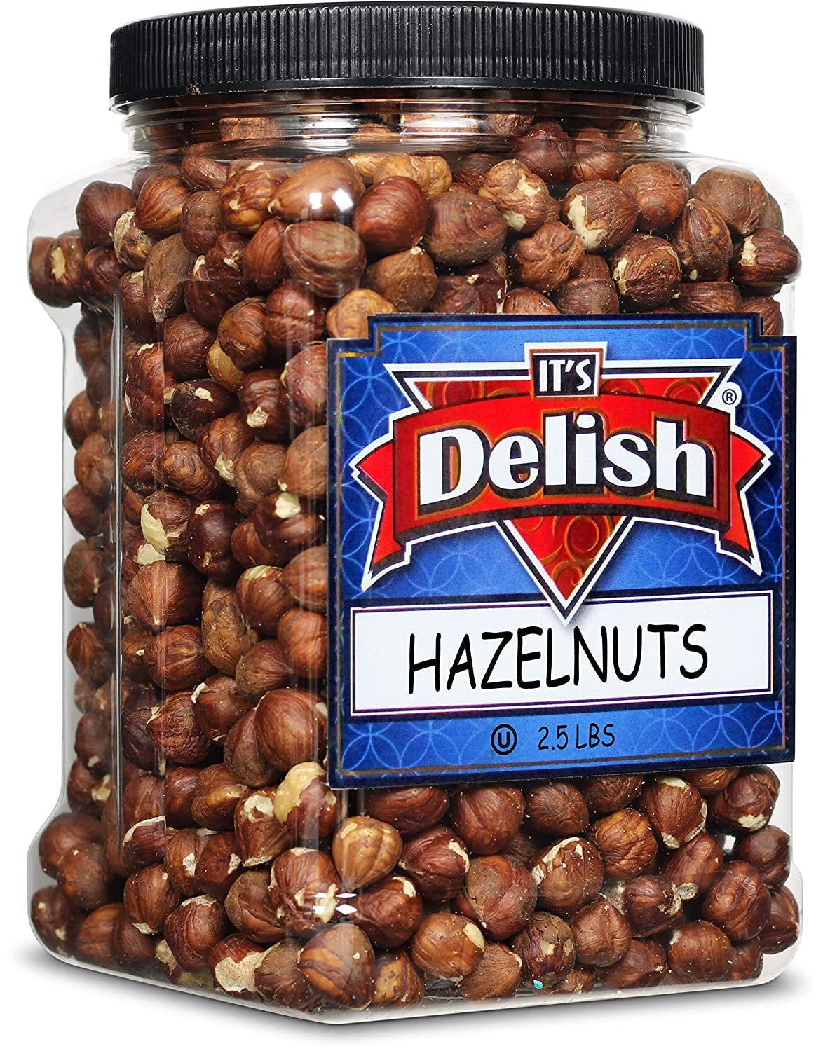 Gourmet Raw Hazelnuts Shelled by Its Delish, 2.5 lbs Reusable Jumbo ...