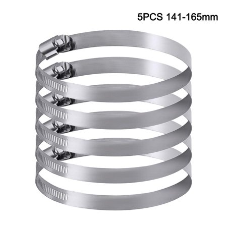 5 Pieces Metal Hose Clip, Large Size Adjustable Ducting Clamps ...