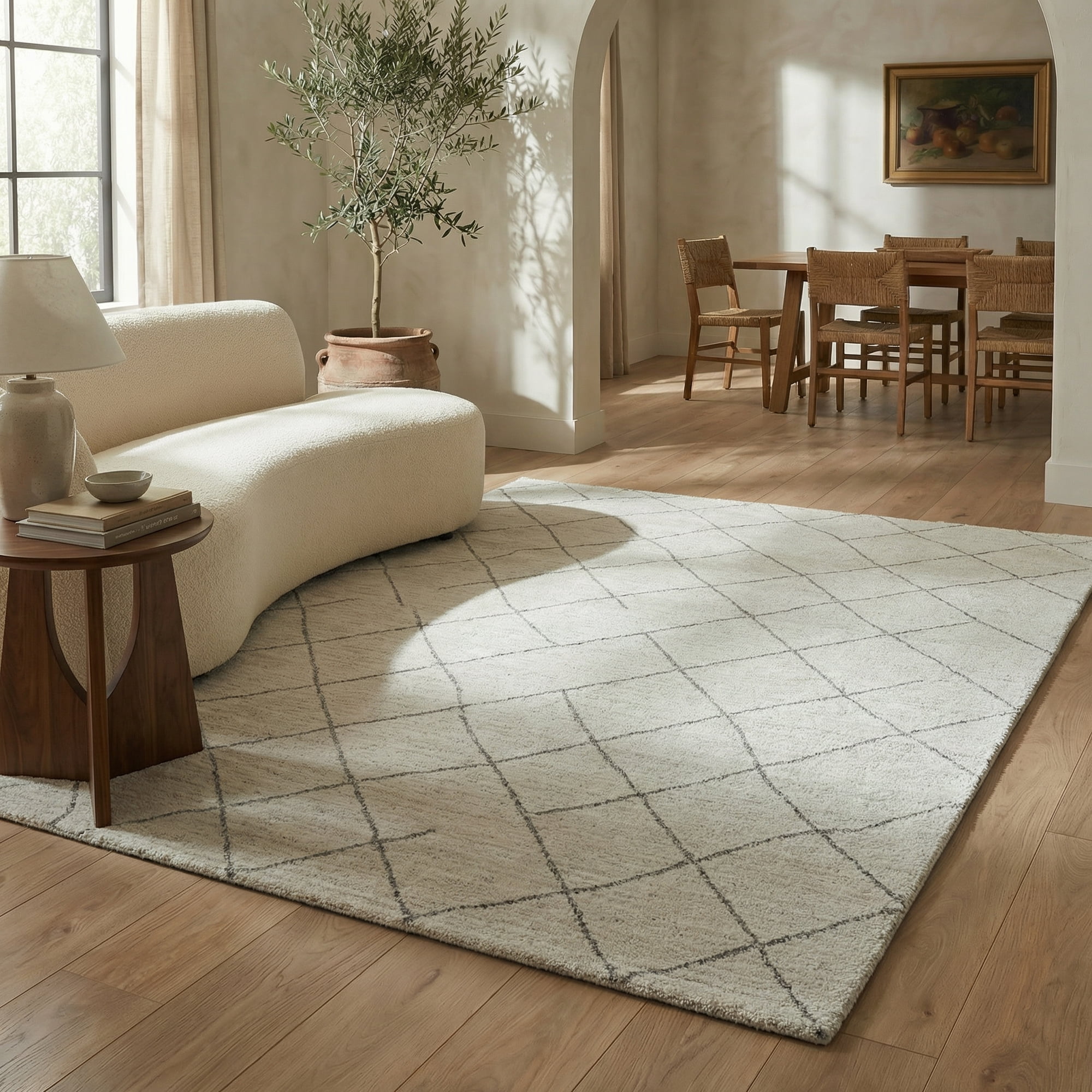 Click here for Rug Branch Casa Abstract Indoor Area Rug  Beige Cr... prices