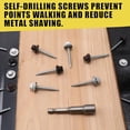 250pcs #10 x 1-1/2" Galvanized Hex Head Self-Drilling Metal Roofing ...