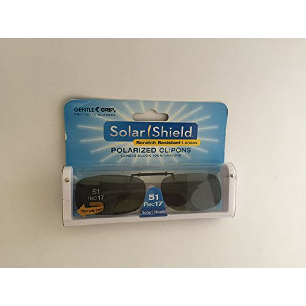 Solar Shield Clip On Sunglasses 51 Rec 17 Black Frameless - Walmart.com ...
